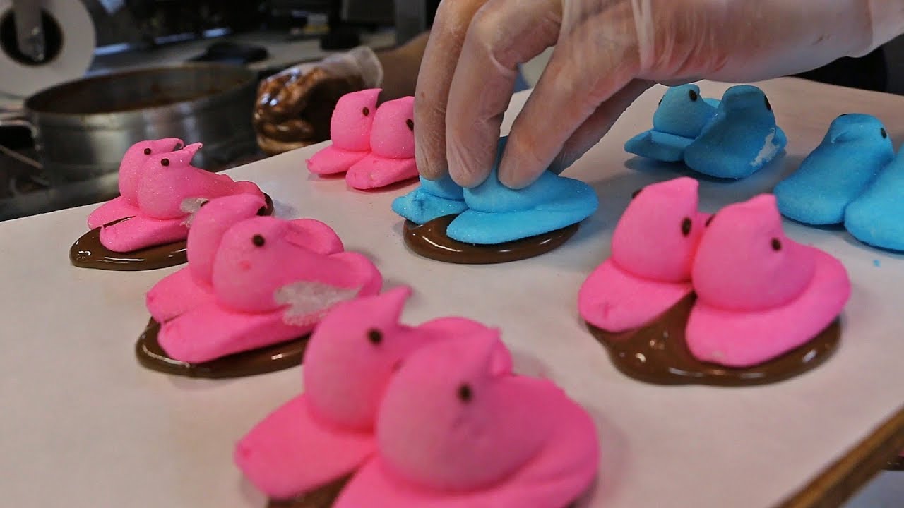 Making Peeps on a puddle - YouTube