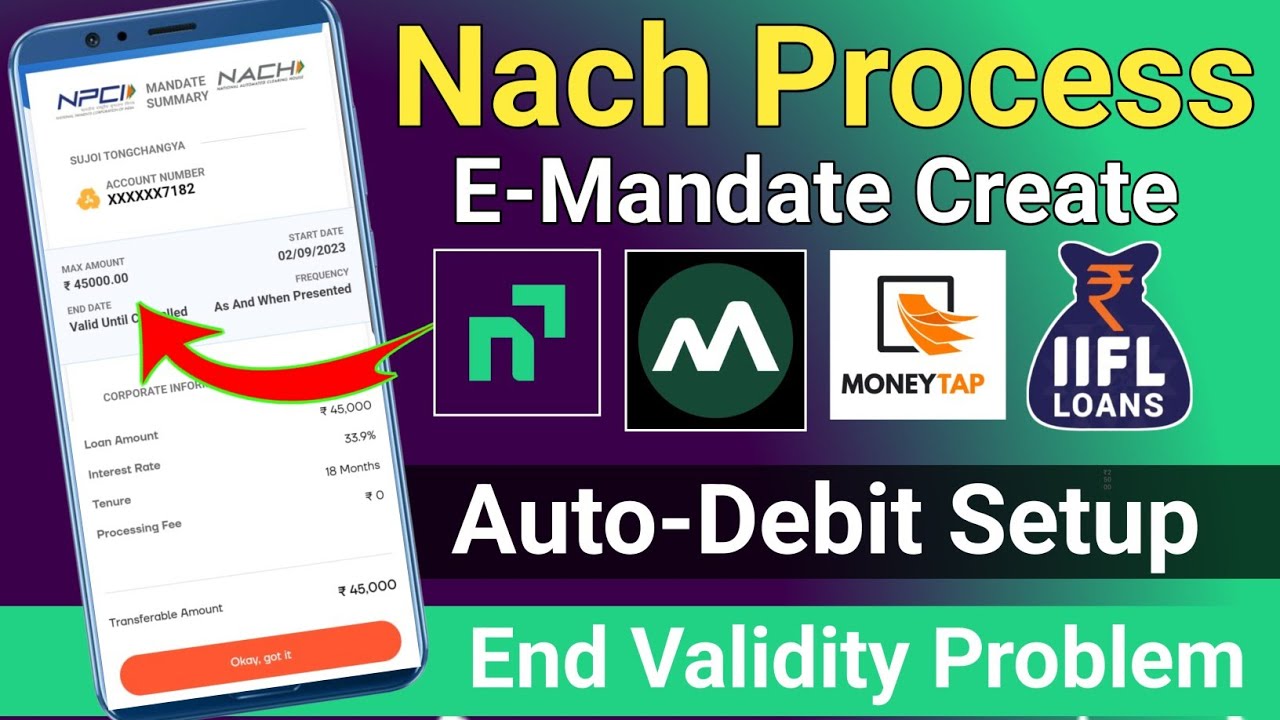 #Navi App se loan kaise le | EMI Auto Debit Setup Process | E-mandate ...