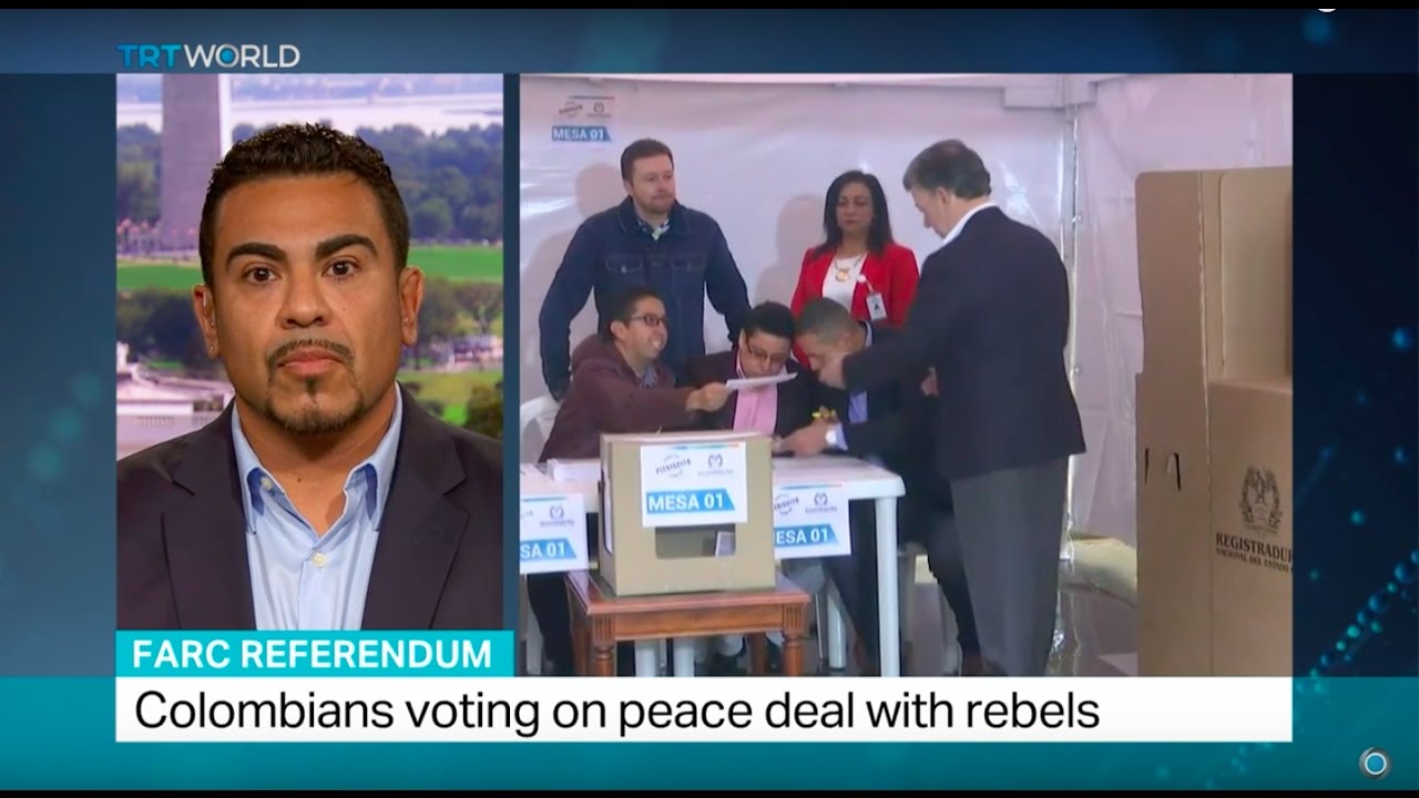 Interview with Hector Perla on Colombia FARC referendum - YouTube