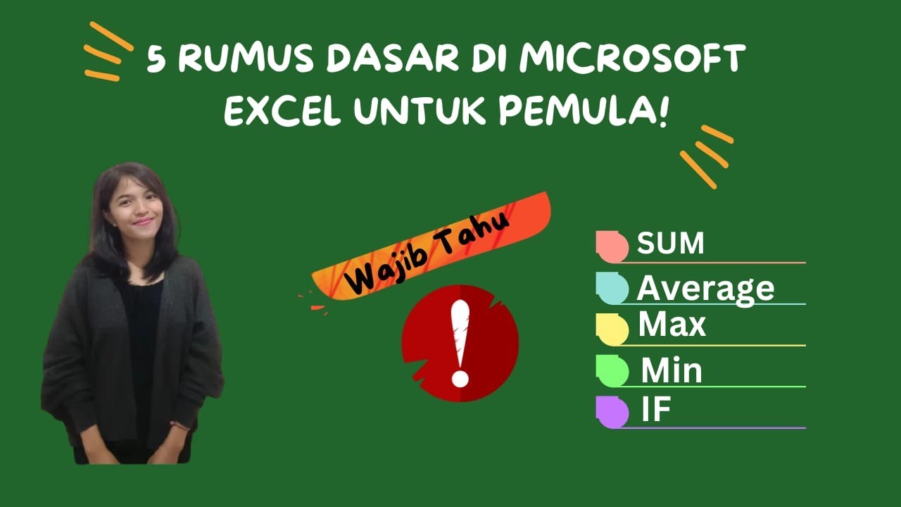 Ini dia 5 rumus dasar yang wajib kamu kuasai di excel| Sum|Max|Min|Average|IF - YouTube
