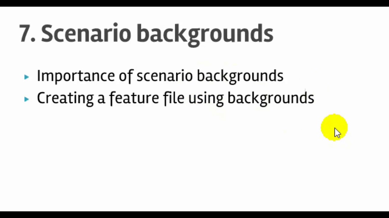 Lecture 7 : Cucumber Scenario Background in Java - YouTube
