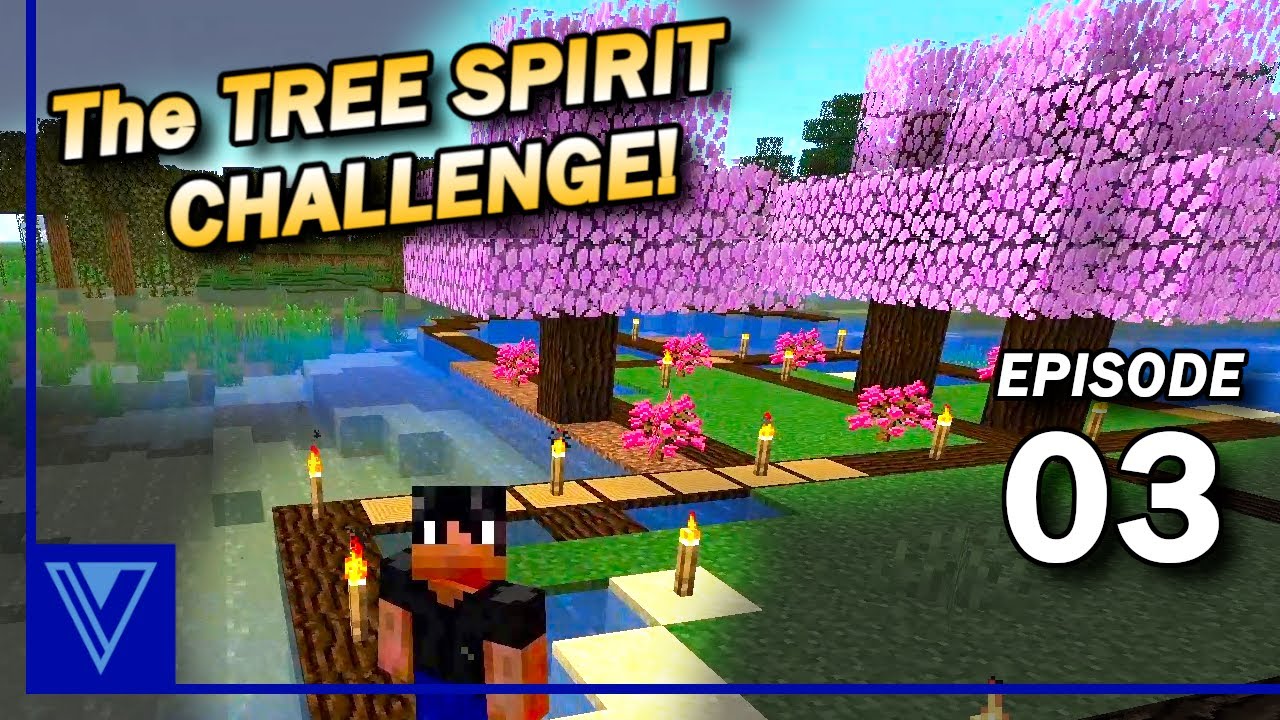 Minecraft, but with CHERRY BLOSSOM TREES 🌸 | Tree Spirit Challenge ...