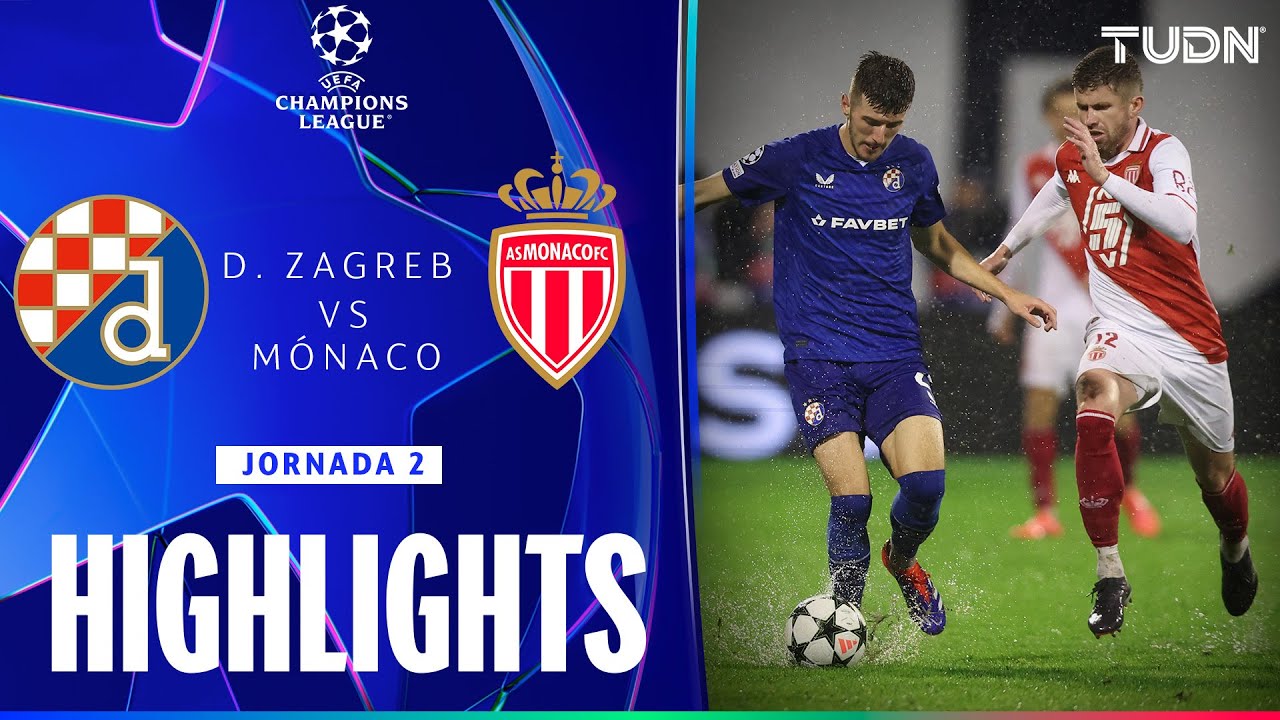 HIGHLIGHTS - Dinamo Zagren vs Mónaco | UEFA Champions League 24/25 ...