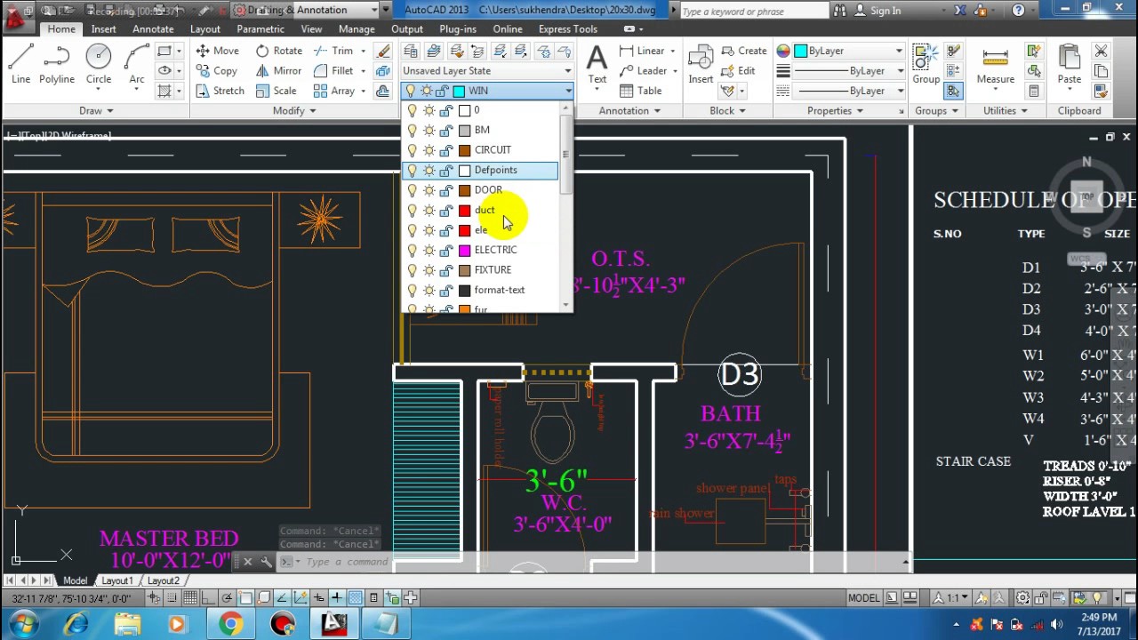 layer command with details in autocad (part 2) - YouTube