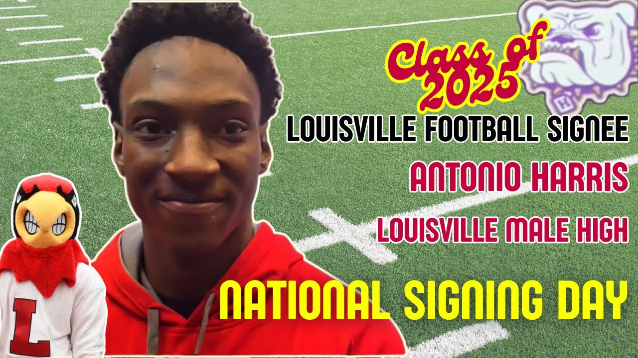 Louisville Male High athlete Antonio Harris National Signing Day ceremony - YouTube
