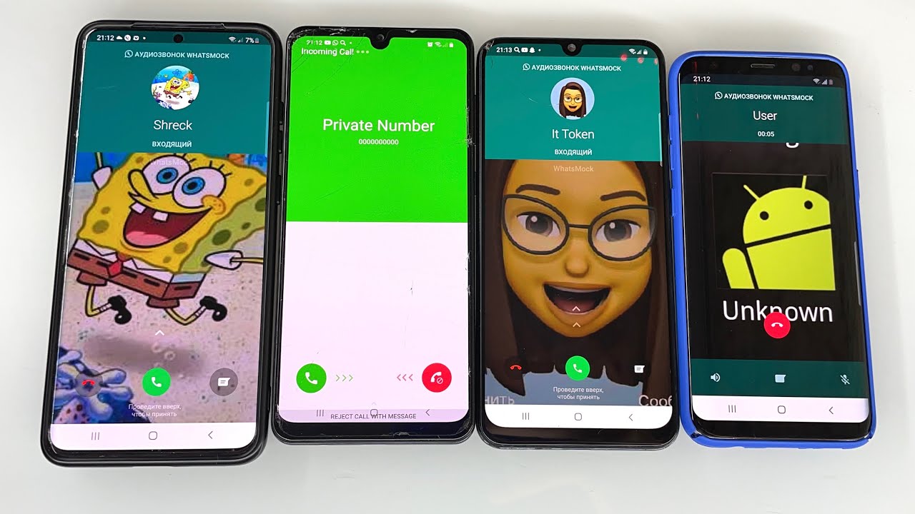 Fake WhatsApp Moke Calling / Incoming + Outgoing Calls / 4 Phones Group ...