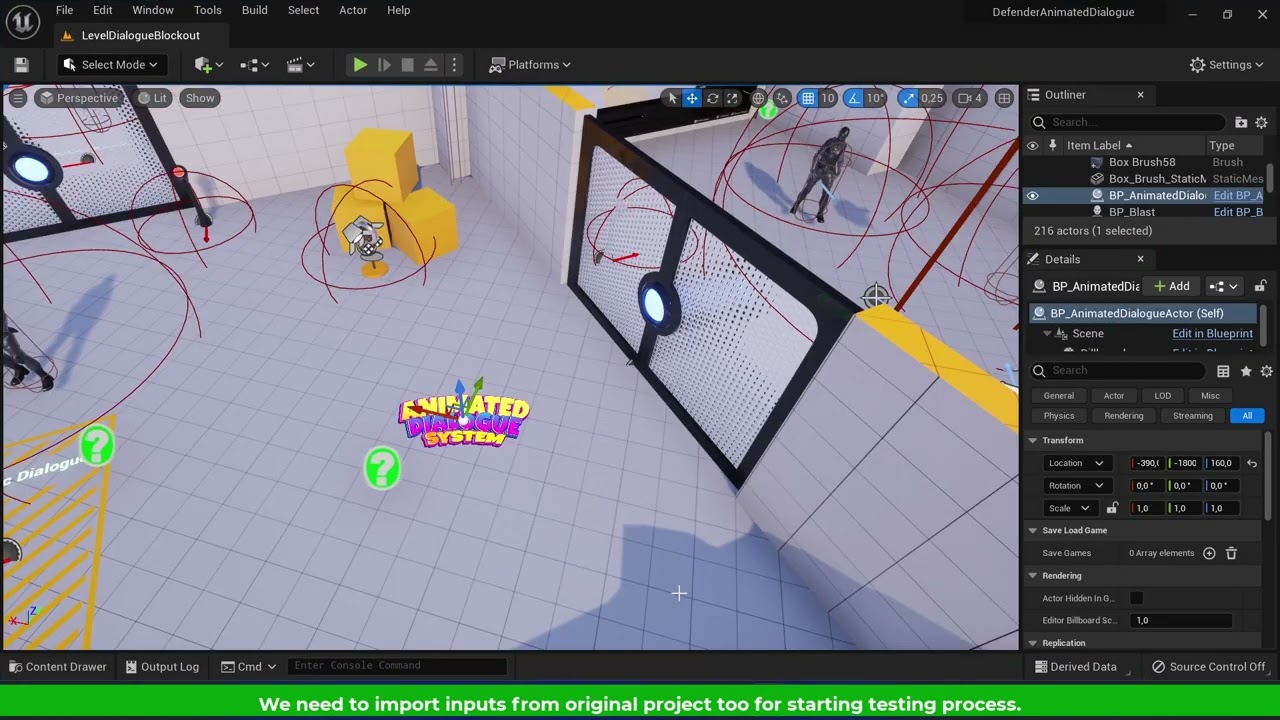Defender: Animated Dialogue System