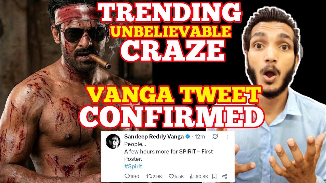 Spirit Official Prabhas First Look Vanga Update | Spirit Prabhas First ...