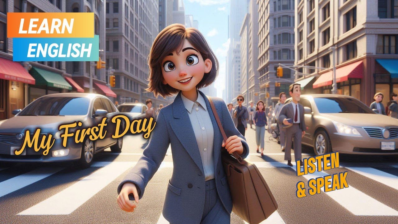 My first Day | Office Day | Improve Your English | English Listening ...