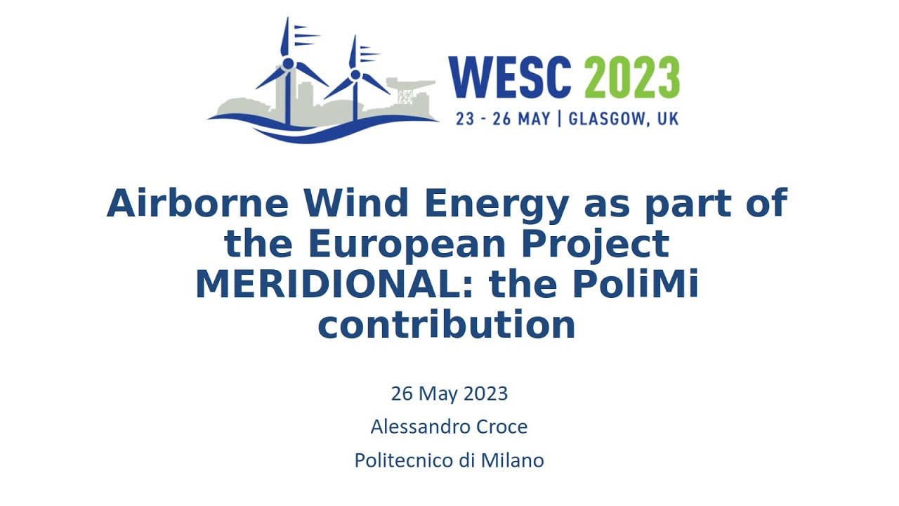 Airborne Wind Energy as part of the European Project MERIDIONAL: the ...