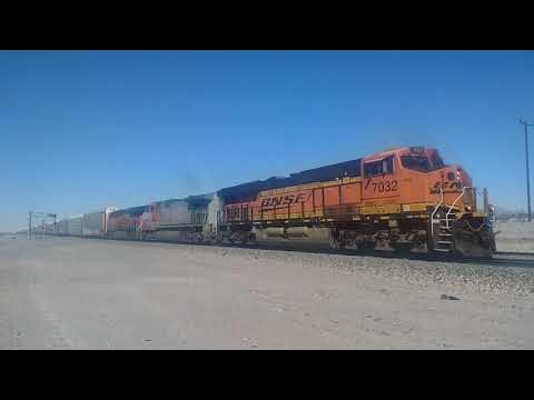 EB BNSF Autoracks Train Feat Warbonnet At Pisgah Ca! #bigbossrailfanner - YouTube