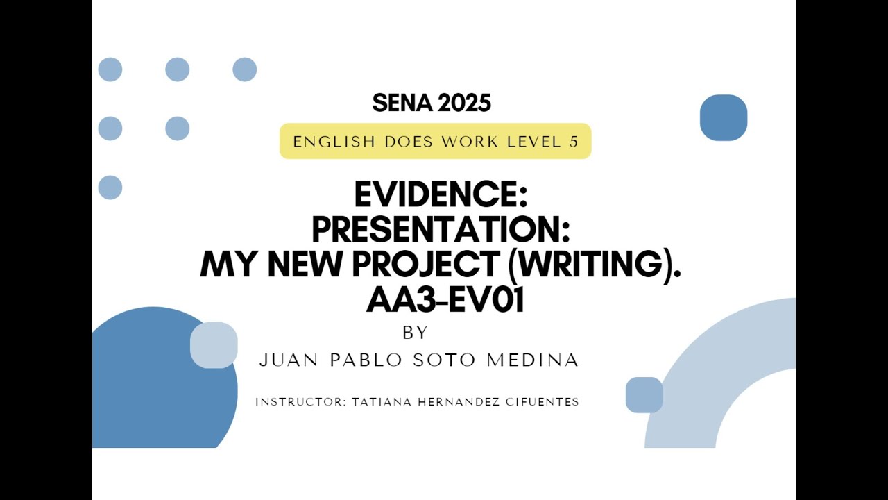 Video presentación Mi nuevo proyecto Speaking AA1 EV04 - YouTube