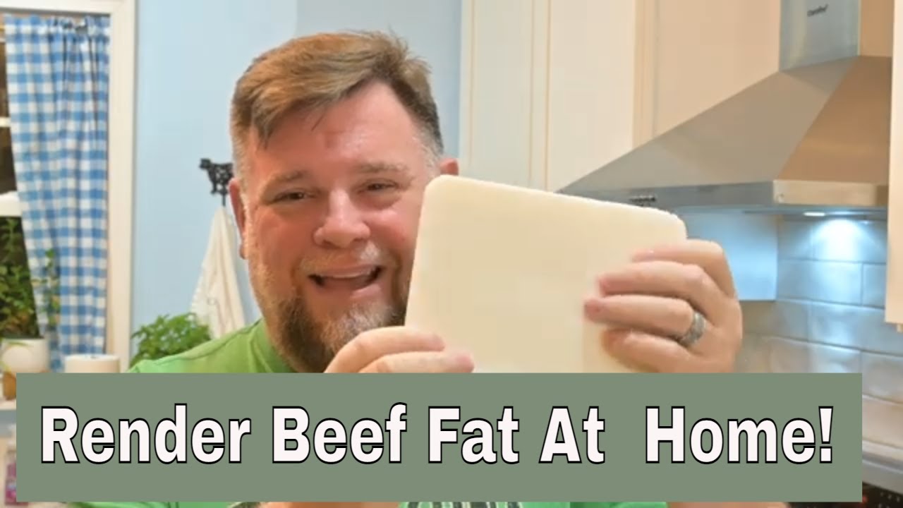 Render And Purify Your Own Beef Fat For Cooking - YouTube