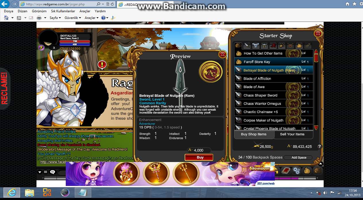 AdventureQuestWorld Private Server Red Aqw - YouTube