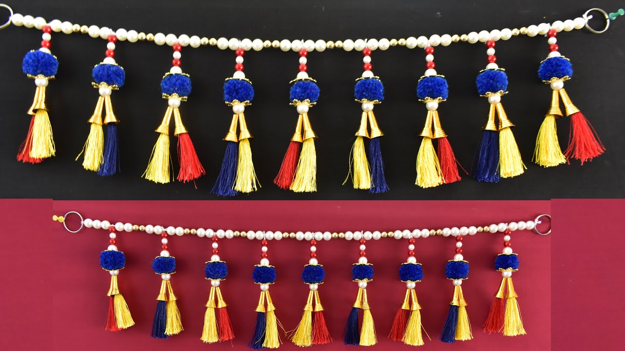 DIY | Woolen Craft Idea | Door Toran Making | Home Decoration Idea II ...