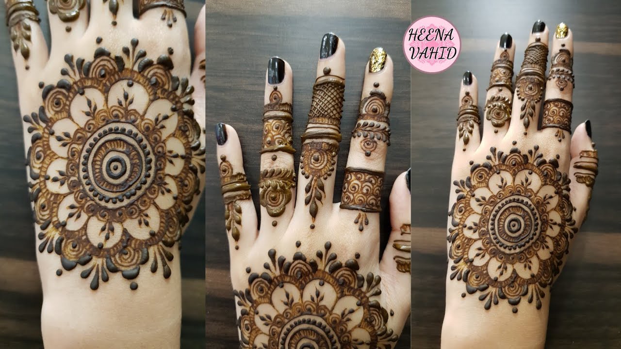 *New* Simple Mandala Mehndi Design in Heavy Mandala Look || Heena Vahid ...
