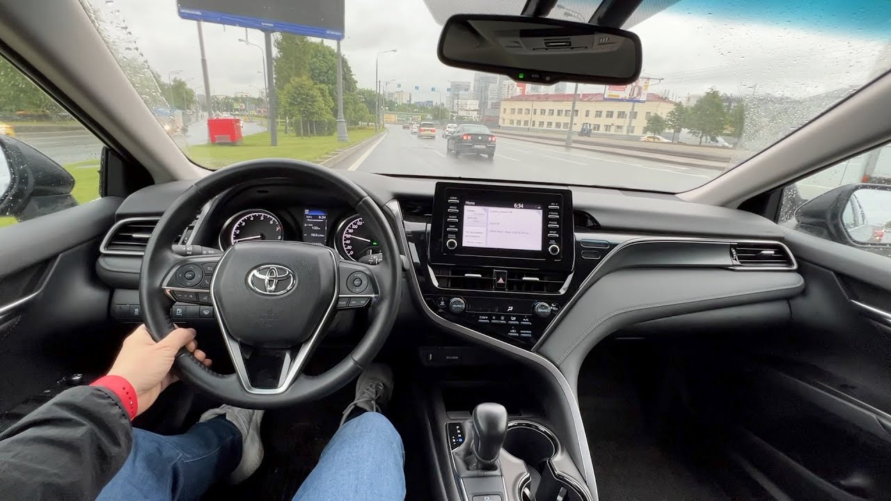 Driving a Toyota Camry to the city center. Cool car - YouTube