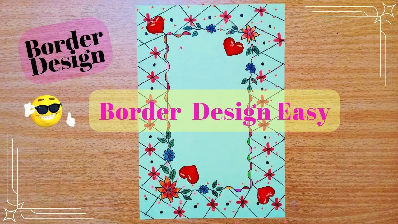 Beautiful and Easy Border Design | Aesthetic Front Page Corner Design ...