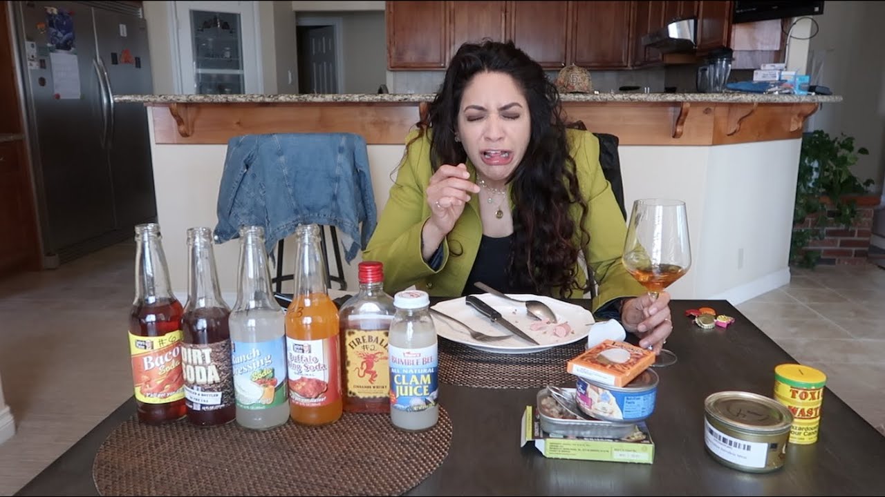 gross foods roulette mukbang (let's get weird) - YouTube