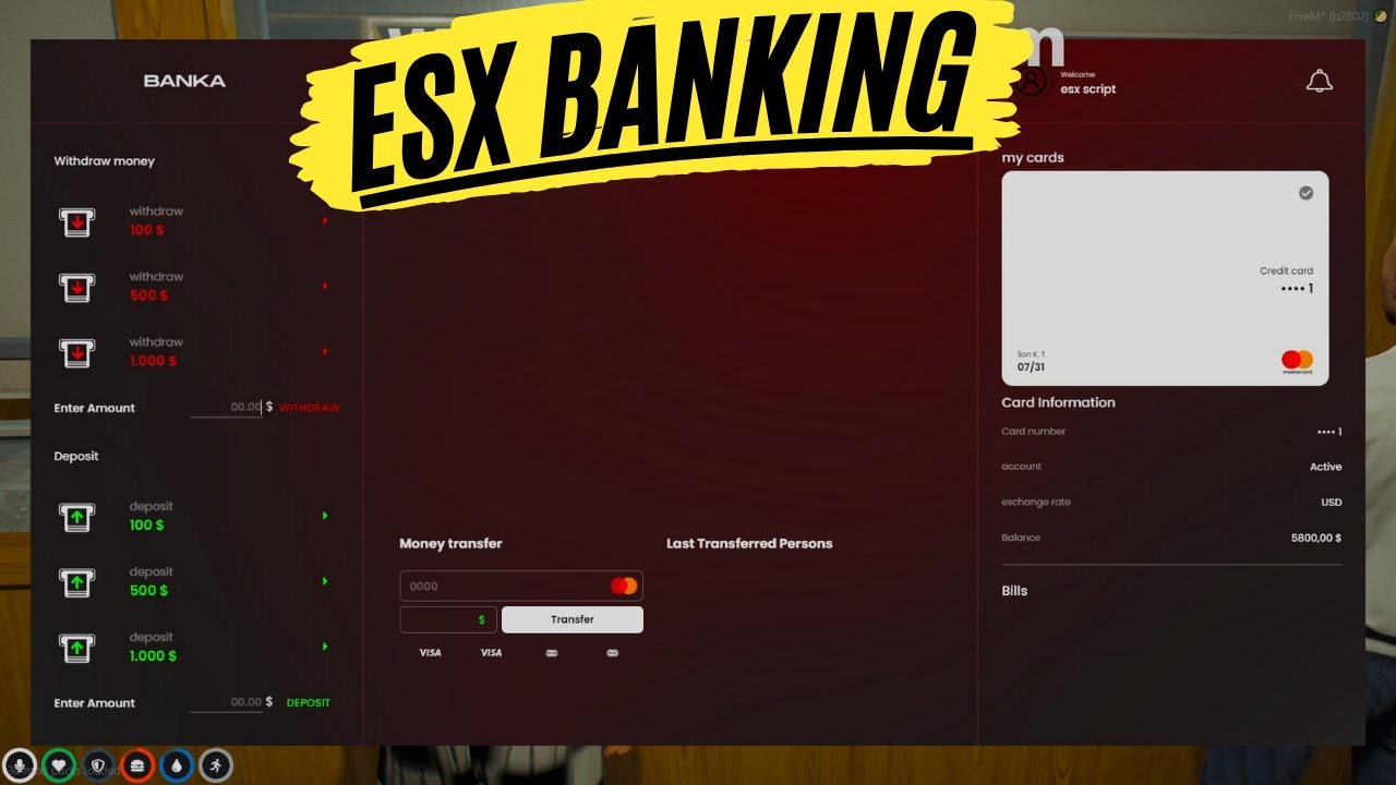 Esx Banking Script For Your FiveM Server | Esx Scripts - YouTube Esx Banking Script For Your FiveM Server | Esx Scripts - YouTube