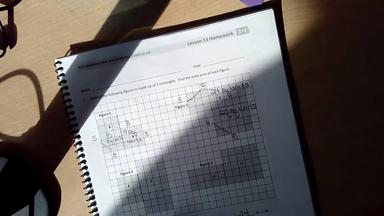 Module 4 Lesson 13 Find Area by decomposing into rectangles - YouTube