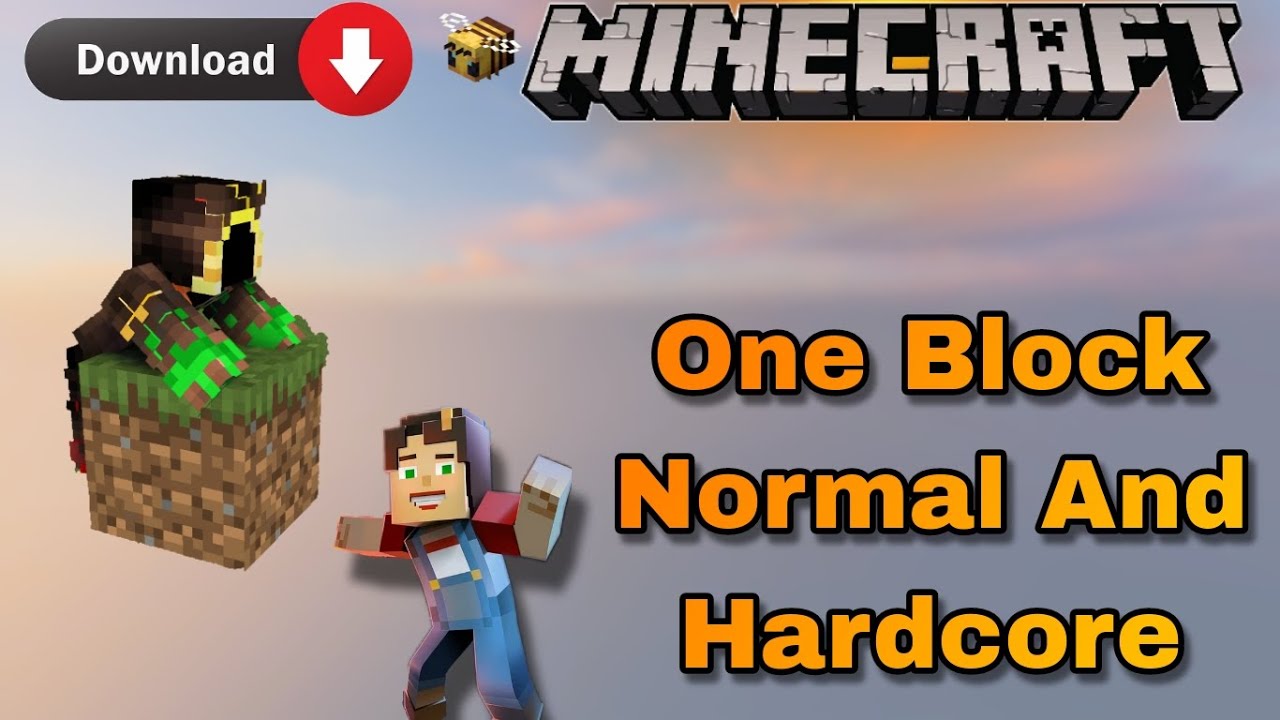 How to Download One Block Normal & Hardcore in Minecraft || Aloe Gamerz ...