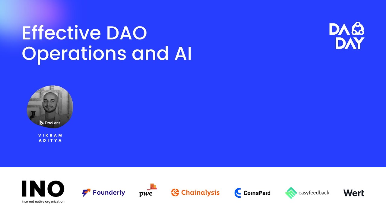 DAO Landscape: Streamlining Operations with AI - Insights from Vikram ...