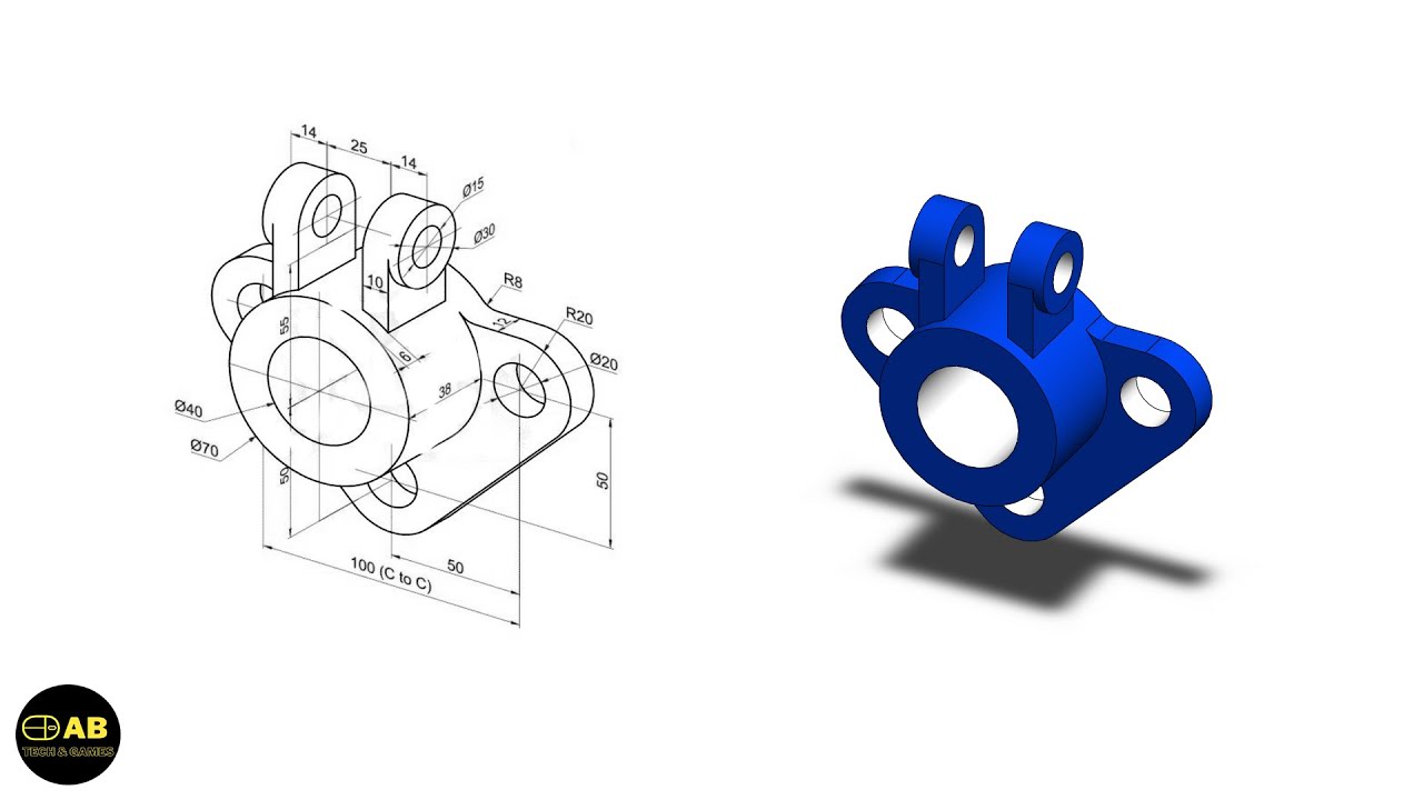 Hinge Support in SolidWorks | SolidWorks Tutorial | Part Design | Part ...