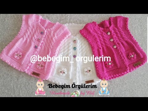 Kız bebek örgü Burgulu yelek anlatımı 1.Bölüm