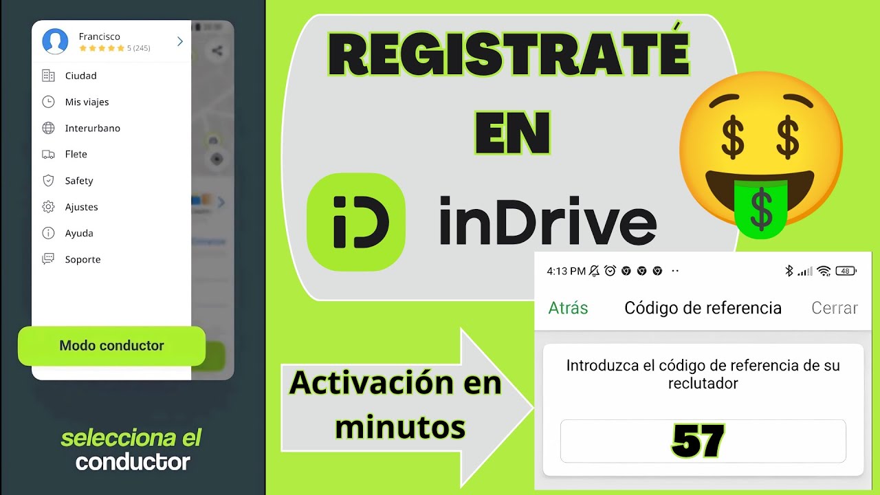Cómo registrarse en inDrive 2025 | Activación en minutos | Código de ...
