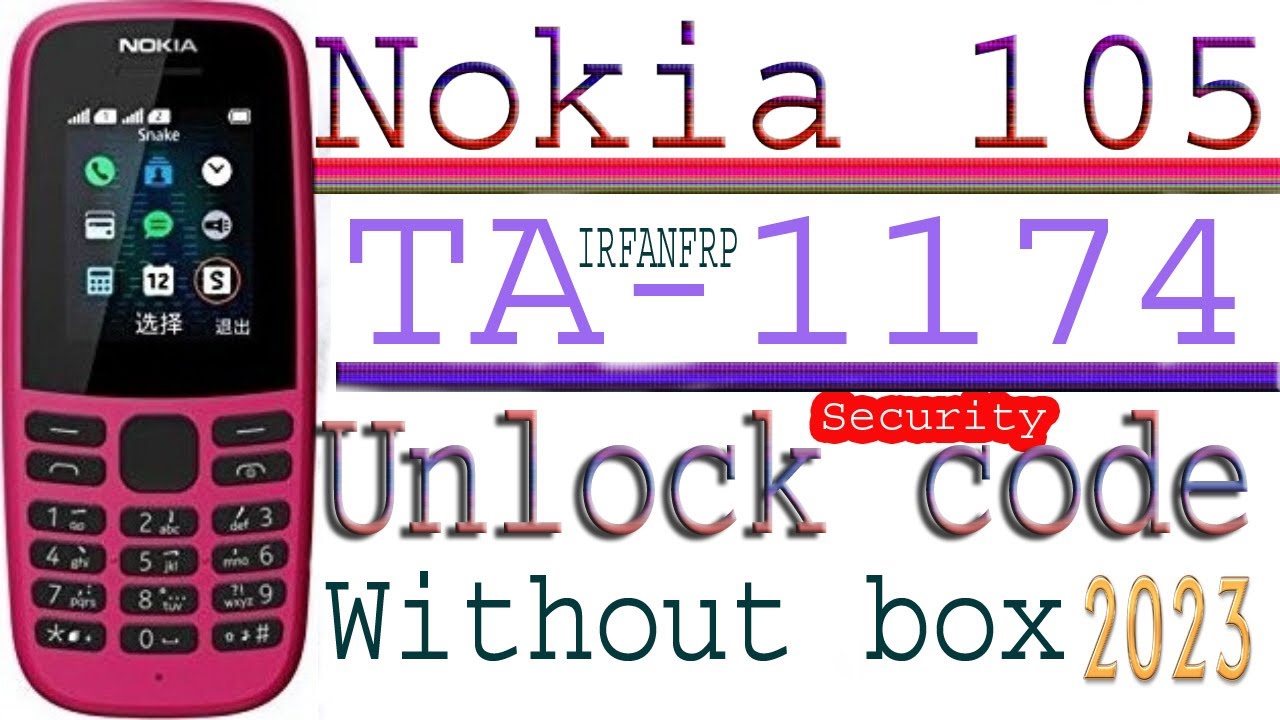 Nokia 105 Ta-1174 Security Code Unlock 100 Working tool No Box Ta-1174 ...
