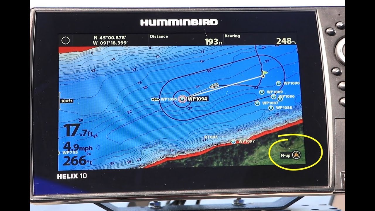Humminbird HELIX How To: North Up Indicator - YouTube