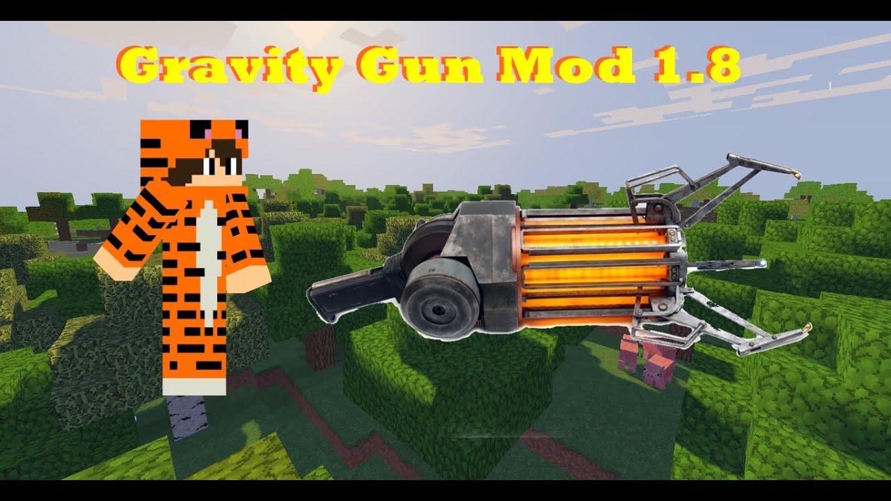 Minecraft 1.8 Gravity Gun Mod Tanıtımı - YouTube