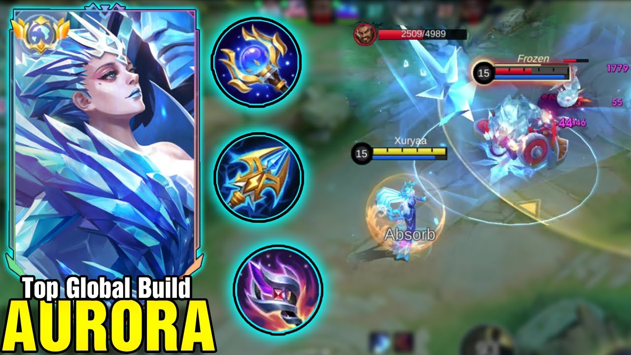 Aurora Unstoppable Magic Power! Best Build Mid Lane, Support & Burst ...