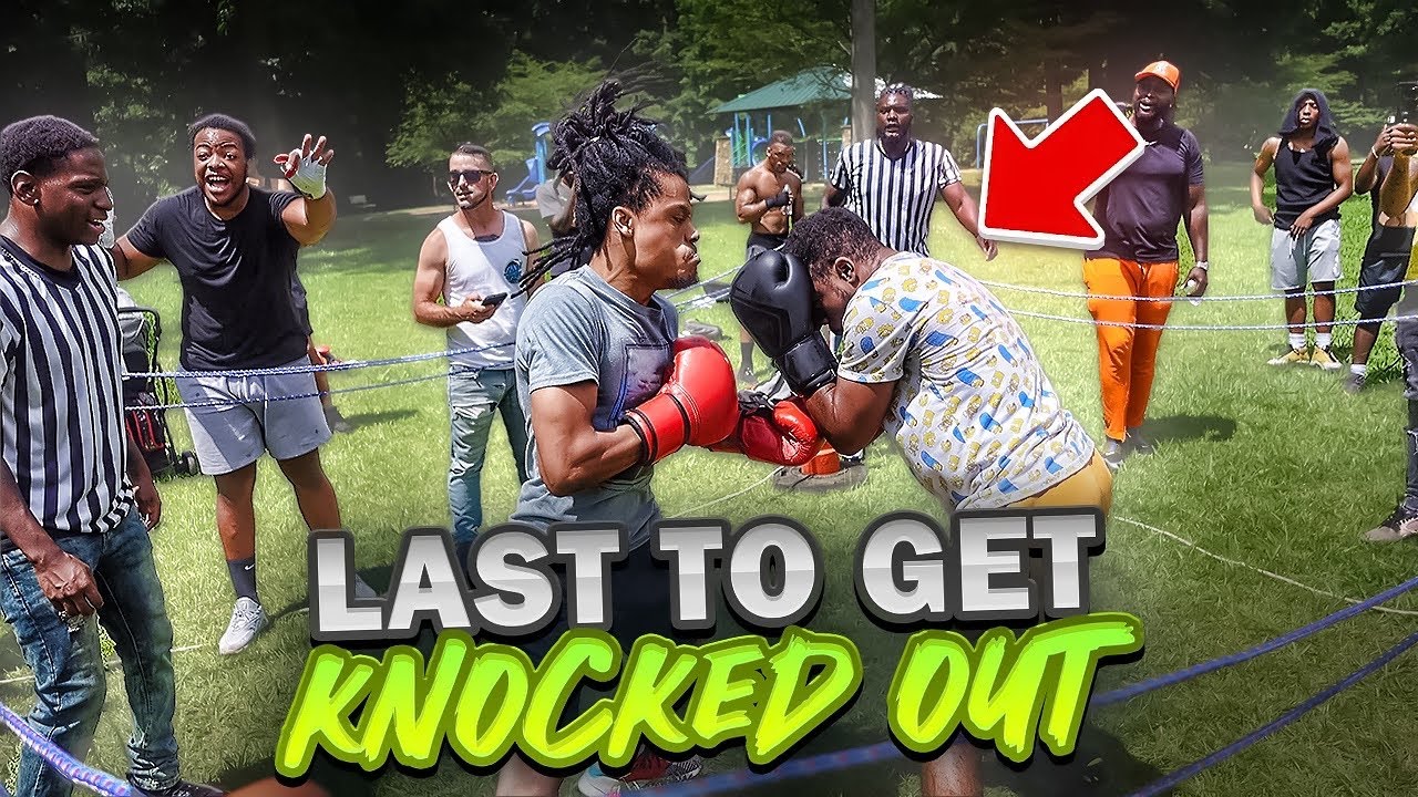 LAST TO GET KNOCKED OUT IN THE HOOD HOOD!!! - YouTube