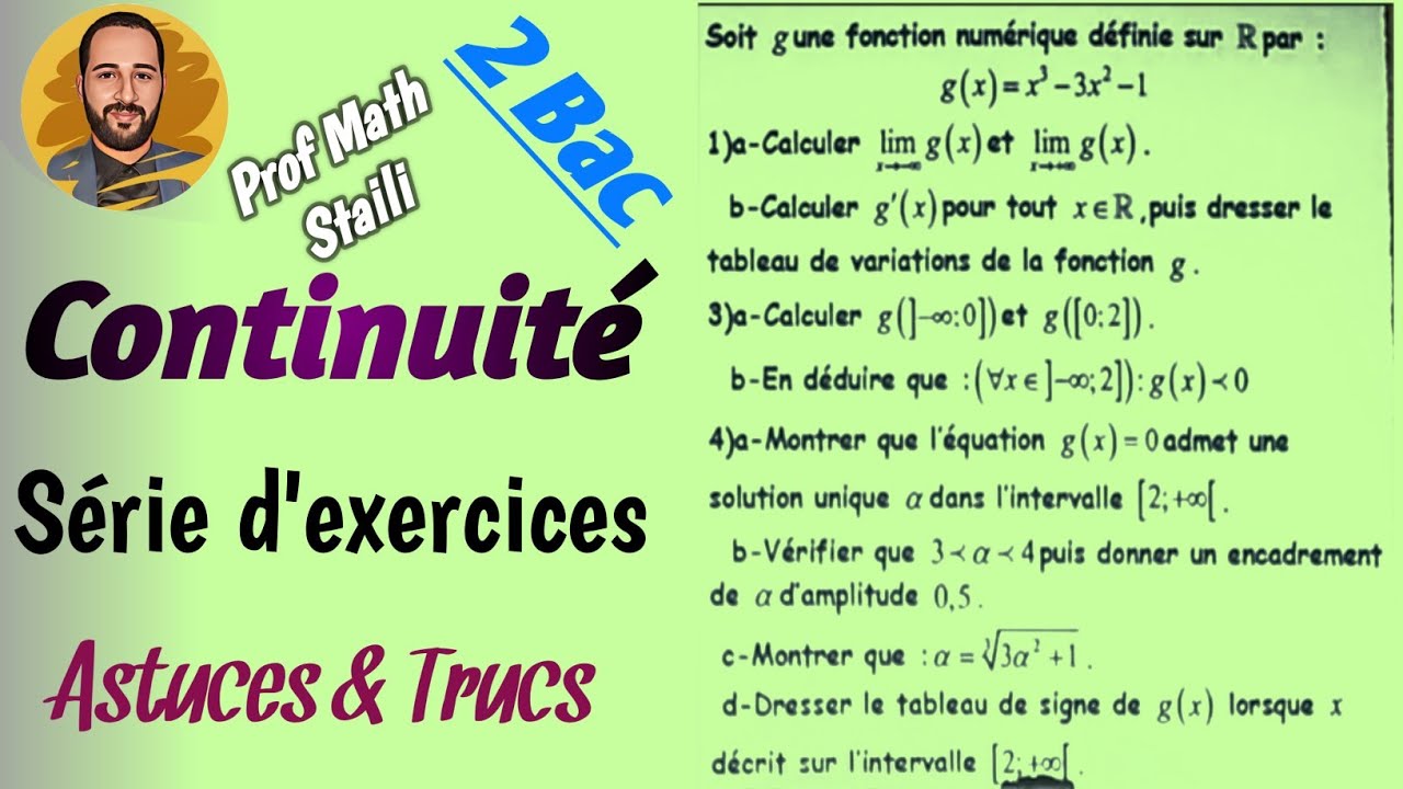 Série (03) 2 Bac Biof | Maths : Continuité - YouTube