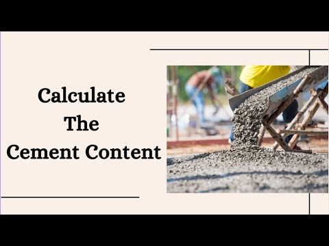 How To Design Concrete Grade 30 (Part 5): Calculate The Cement Content ...
