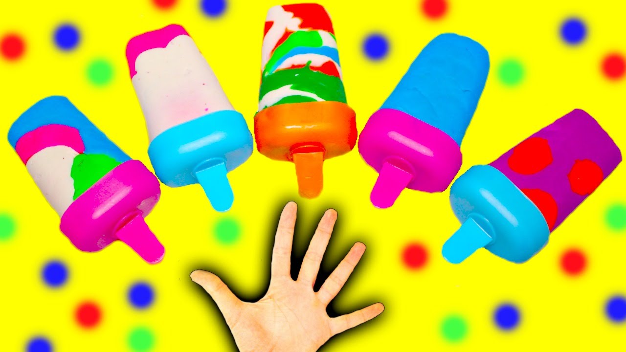 FINGER FAMILY ICE SONG - 5 Play Doh Ice Cream Song - Learn Finger ...