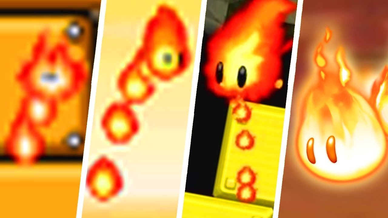 Evolution of Fire Snakes in Super Mario Games (1988 - 2018) - YouTube
