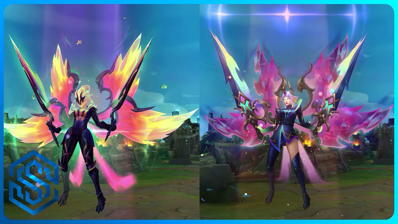 Empyrean Kayle vs Prestige Skin Model TRANSFORMATION COMPARISON - YouTube