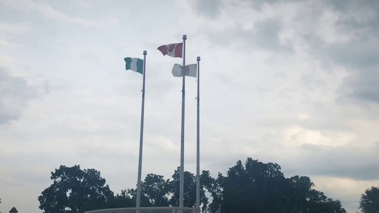 Nigerian Flag At The Brampton City Hall In Ontario, Canada. - YouTube