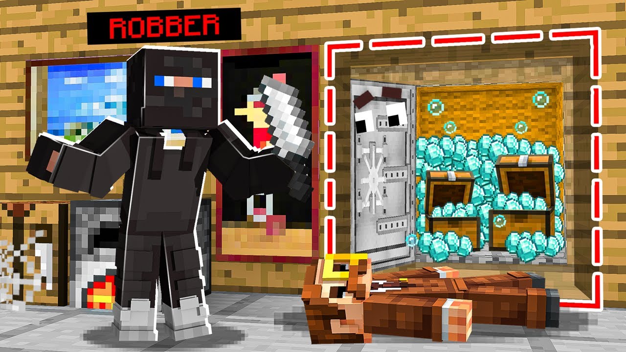 Building a Secret Diamond Vault on Camp Minecraft - YouTube