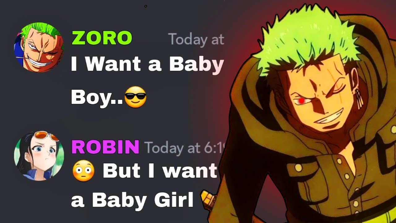 Zoro and Robin Adopt a Baby | One Piece discord server - YouTube