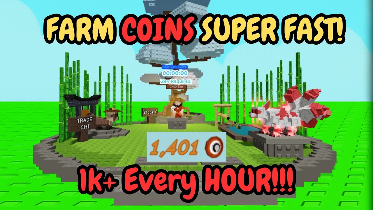 HOW TO GET ZEN COINS/CHI SUPER FAST IN ZEN UPDATE / Roblox Grow A ...