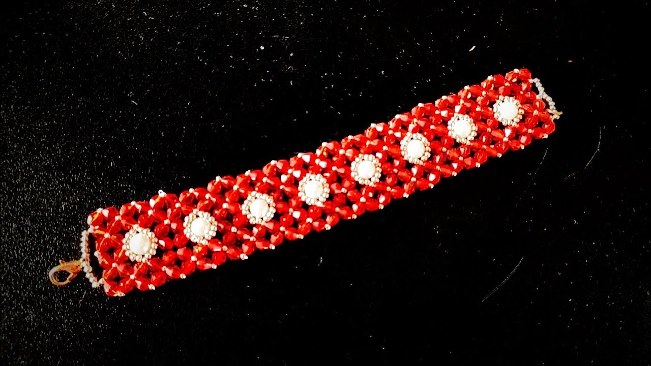 Crafting a Bicone Beads Bracelet – Step-by-Step Tutorial - YouTube