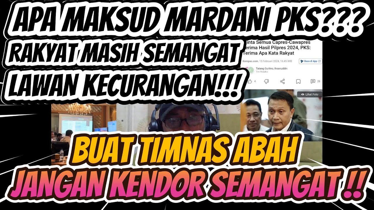 GEGER APA MAKSUD MARDANI ALI PKS ?? UNTUNG ADA AMI SYAUQI & ABAH ANIES ...