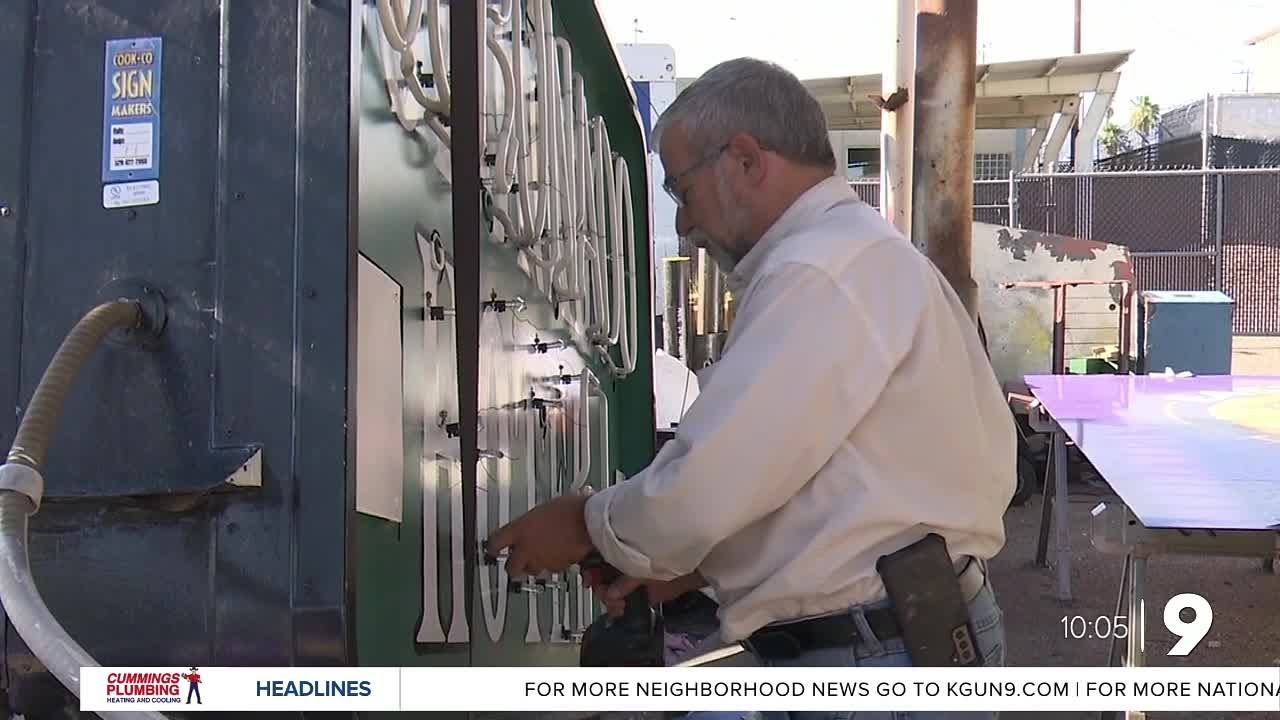 Midtown neon sign business owner restoring historic neon signs damaged ...