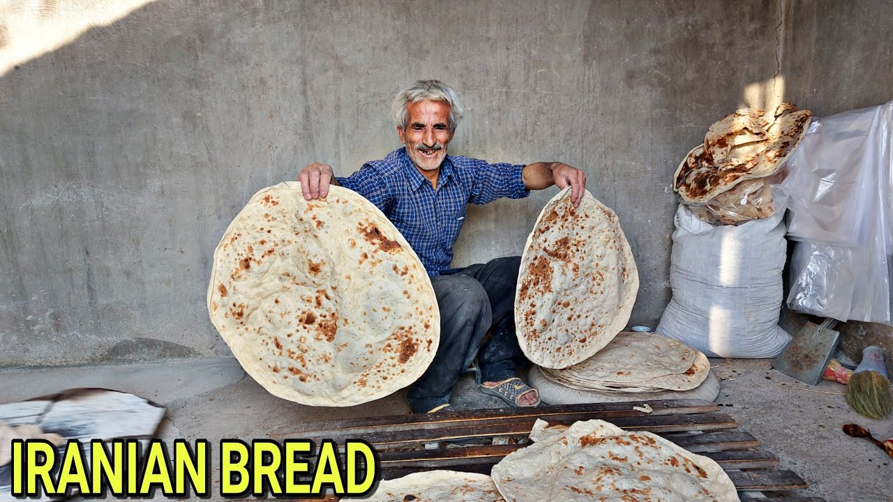 If you want to travel to Asia, watch this video! bread| Iranian bread ...