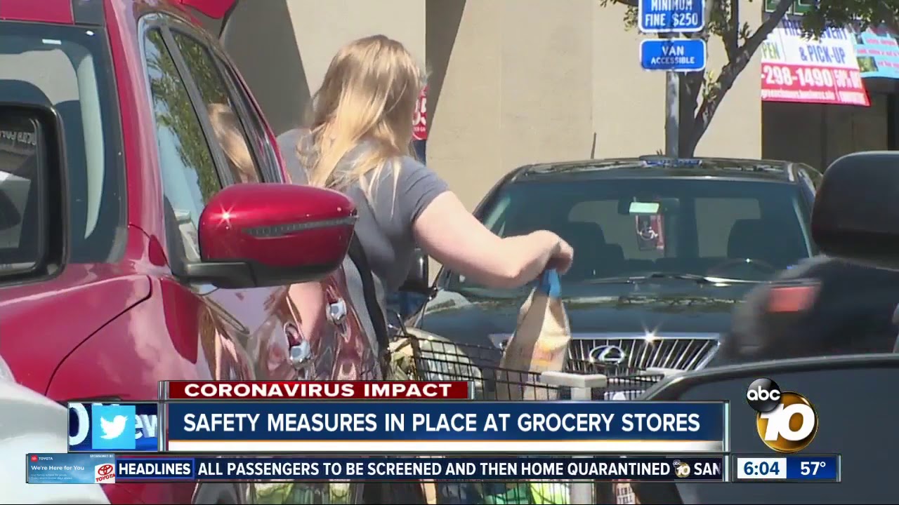 Safety measures in place at grocery stores - YouTube