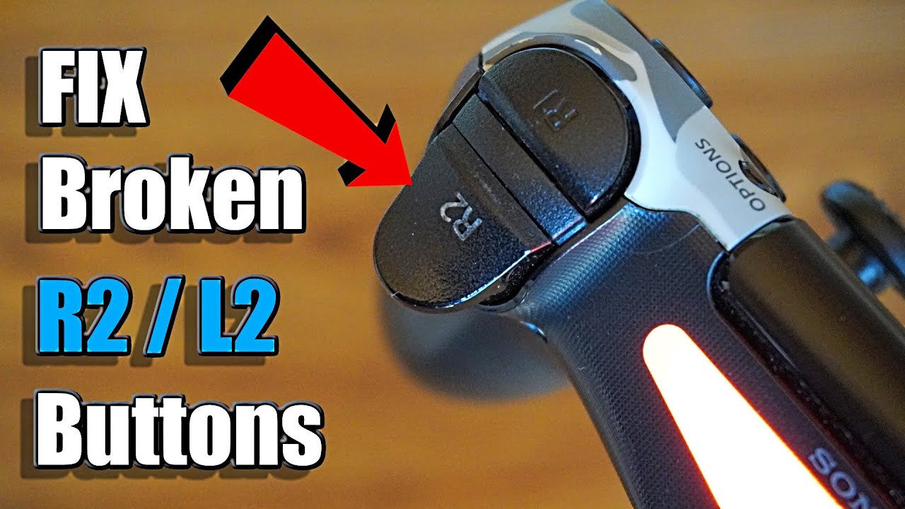 How To FIX BROKEN R2 L2 Buttons On PS4 CONTROLLER Button Replacement